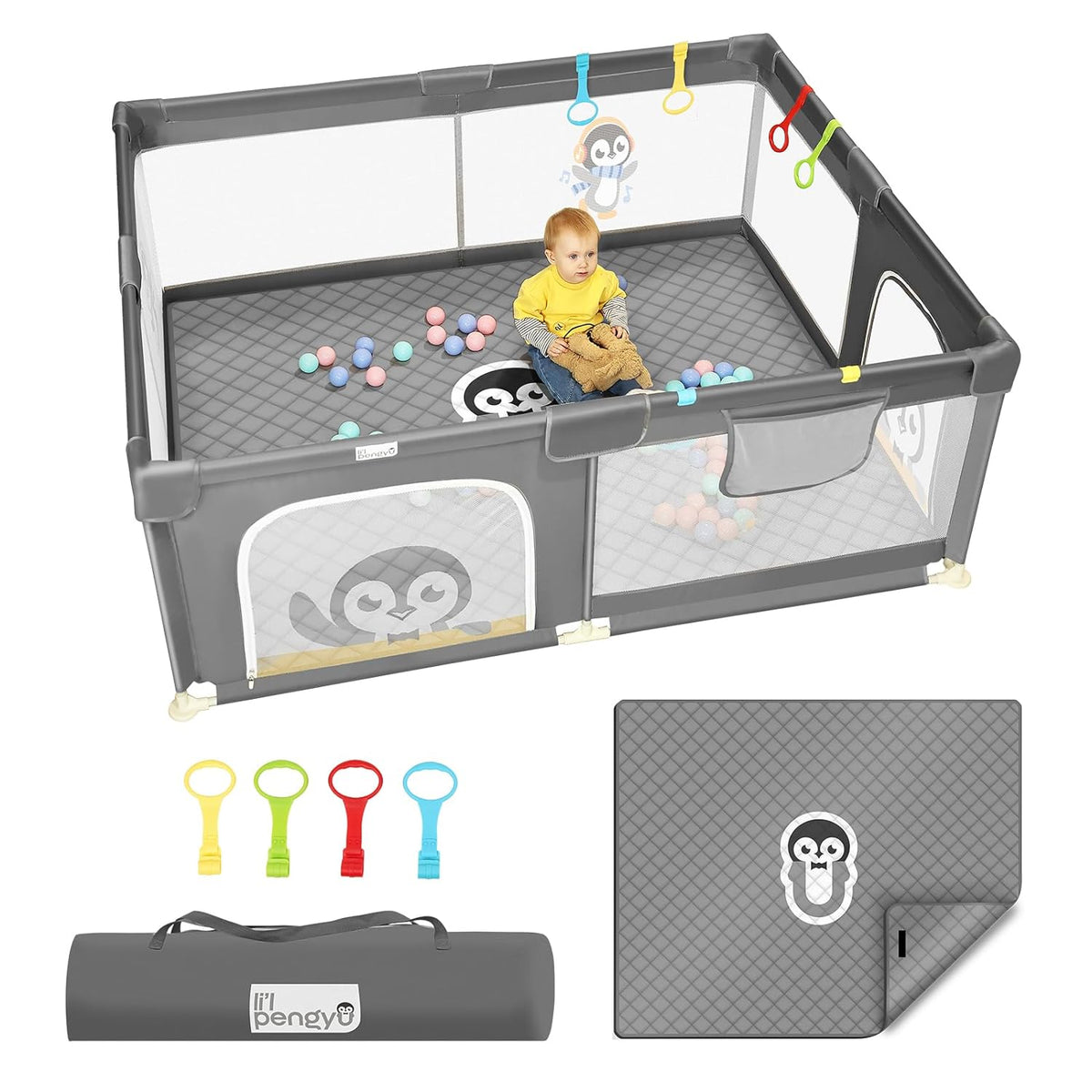 Li'l Pengyu Large Baby Playpen – Little Martin's Drawer